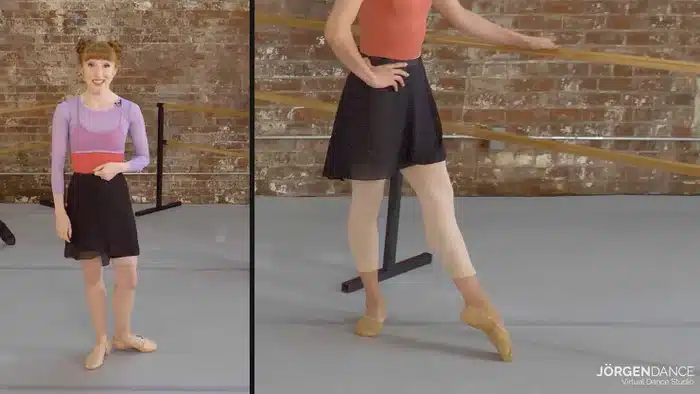 116 - Cou-de-pied to the Side, Walking and Intro to Chassé - Jörgen Dance